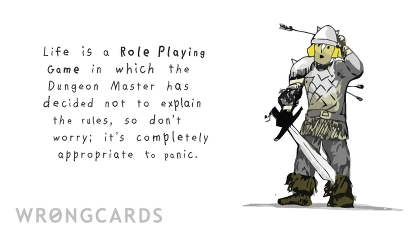 Dungeon Master Left You Clueless? This RPG Humor eCard Relates | Wrongcards